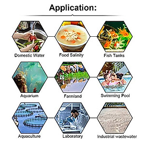 Water Quality Tester, Salt Tester, Digital Screen 7 in 1 Multifunction Pen Type Water Quality Testing Meter Fast Accurate Calculation Salinity PH TDS EC ORP Tester IP67 Waterproof Detachable Probe