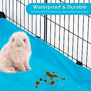 CheeFun Guinea Pig Cages: 8 Sq Ft Expandable Small Animal Cage for Rat Rabbit Ferret Bunny Chinchilla Hedgehog Lizard Indoor Outdoor - 12pcs Pet Panels (Blue)