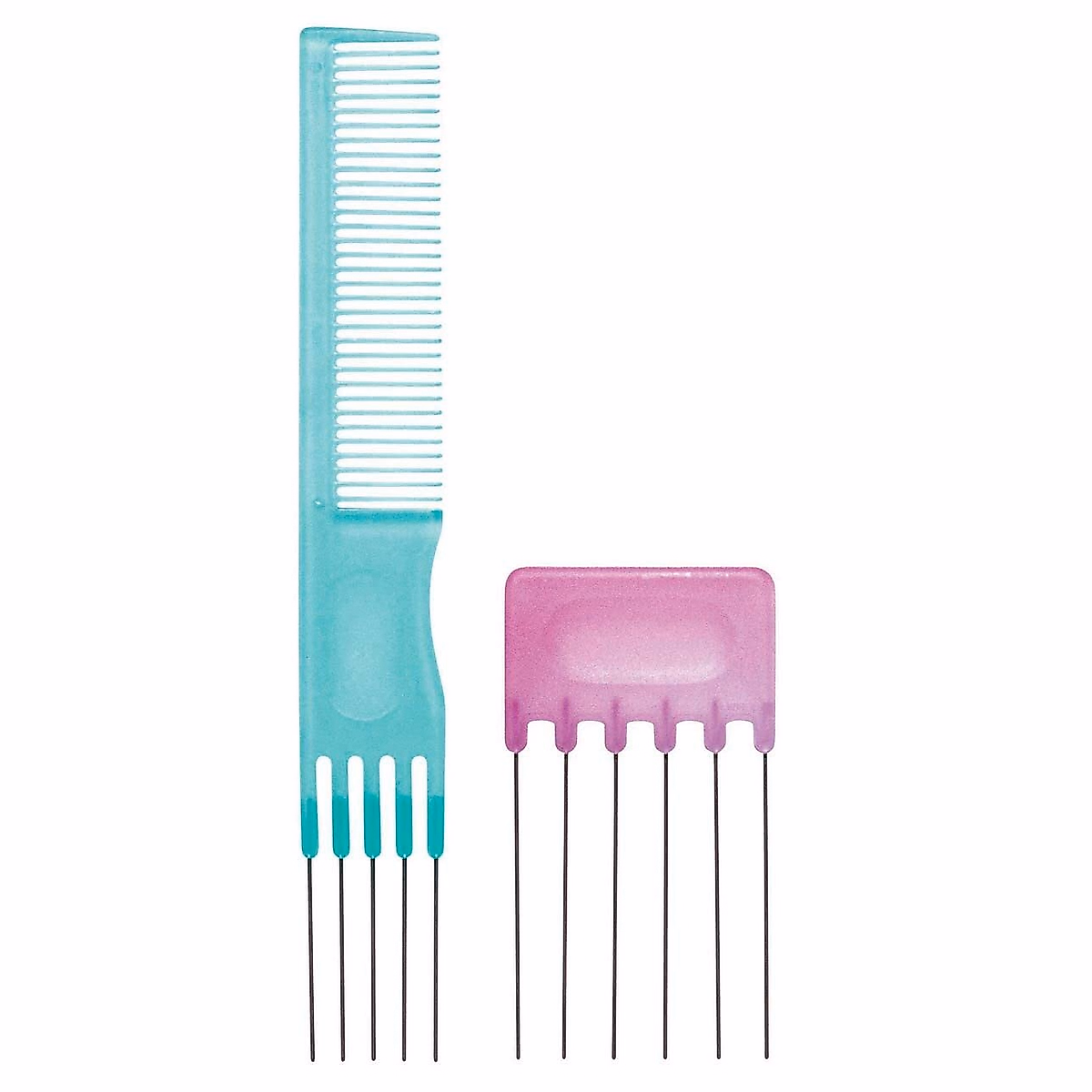 Cricket Ultra Clean Metal Hair Lifting Combs for Volumizing and Styling – Anti-Snag, No-Slip Pick Combs for Wet and Dry Hair, Includes Free Travel Comb - 2 Count