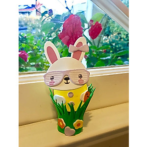 Funiverse Bulk 18 Sets of Easter Egg Decorating Foam Kids Craft Kits (Easter Eggs Not Included) - Over 700 Pieces of No Mess. No Stains