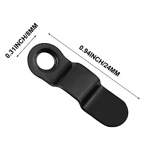 Cionyce 50PCS Frame Turn Button, Metal Bow Shape Picture Frame Hardware Backing Clips with Screws for Hanging Pictures, Photos, Posters, Drawing Crafts(Black)