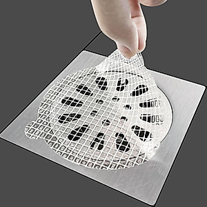 Qinlenyan 30Pcs Drain Cover Hair Catchers Prevent Clogs Bathroom Shower Drain Protector Sewer Filter Mesh Stickers Adhesive Shower Drain Hair Stopper for Shower Bathtub A