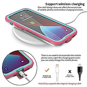 PINGTEKOR iPhone 12 Pro Max Waterproof Case,IP68 Full Sealed Snowproof Dustproof Shockproof Heavy Duty Protection Cover with Screen Protector and Translucent Back Cover for iPhone 12 Pro Max 6.7 Inch