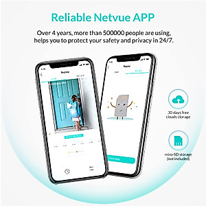 NETVUE Solar Security Cameras Wireless Outdoor Camera 2.4G WiFi 360° View Pan Tilt Strobe Light/Spotlight Home Security System with Motion Detection and Siren, Two-Way Audio, Color Night Vision