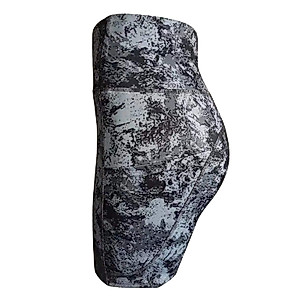 Bblulu High Waist Yoga Shorts for Women with Pockets Tummy Control Workout Biker Shorts 4 Way Stretch Leggings Tights