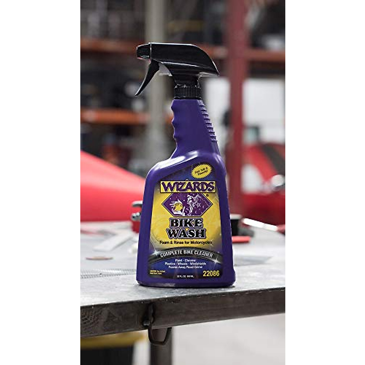 Wizards Bike Wash - Cleaner For Motorcycle Washing Kit- Quick Detailer for Bike Kit with Bug Remover - For Your Motorcycle Accessories and Detail Kit - 22 oz