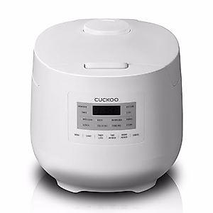 CUCKOO 6-Cup / 1.5 Qt. (Uncooked) Micom Rice Cooker and Warmer, Steamer basket, 11 Operating Modes: White Rice, Brown Rice & More, Nonstick Inner Pot, Made in Korea, Small Rice Cooker, Multi Cooker, CR-0641F