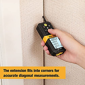 PREXISO Laser Measure, 215Ft Laser Measurement Tool with Entension for Diagonal Measuring Ft/Ft+in/in/M Units - Pythagorean Mode, Area Volume -100 Sets Data Storage, Medidor Laser Distance Meter