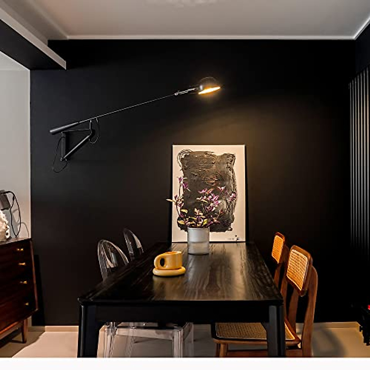 Black Contact Paper Peel and Stick Wallpaper for Bedroom Contact Paper for Cabinets Removable Wallpaper Self Adhesive Solid Black Wallpaper for Bathroom Waterproof Wall Covering Shelf Liner17.3 x78.7