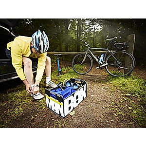 meori Hibiscus Red/Dots Foldable Box Large wipeable Solid Space-Saving Outdoor Lake Beach Weekend Shopping Transport Storage, 1-Pack