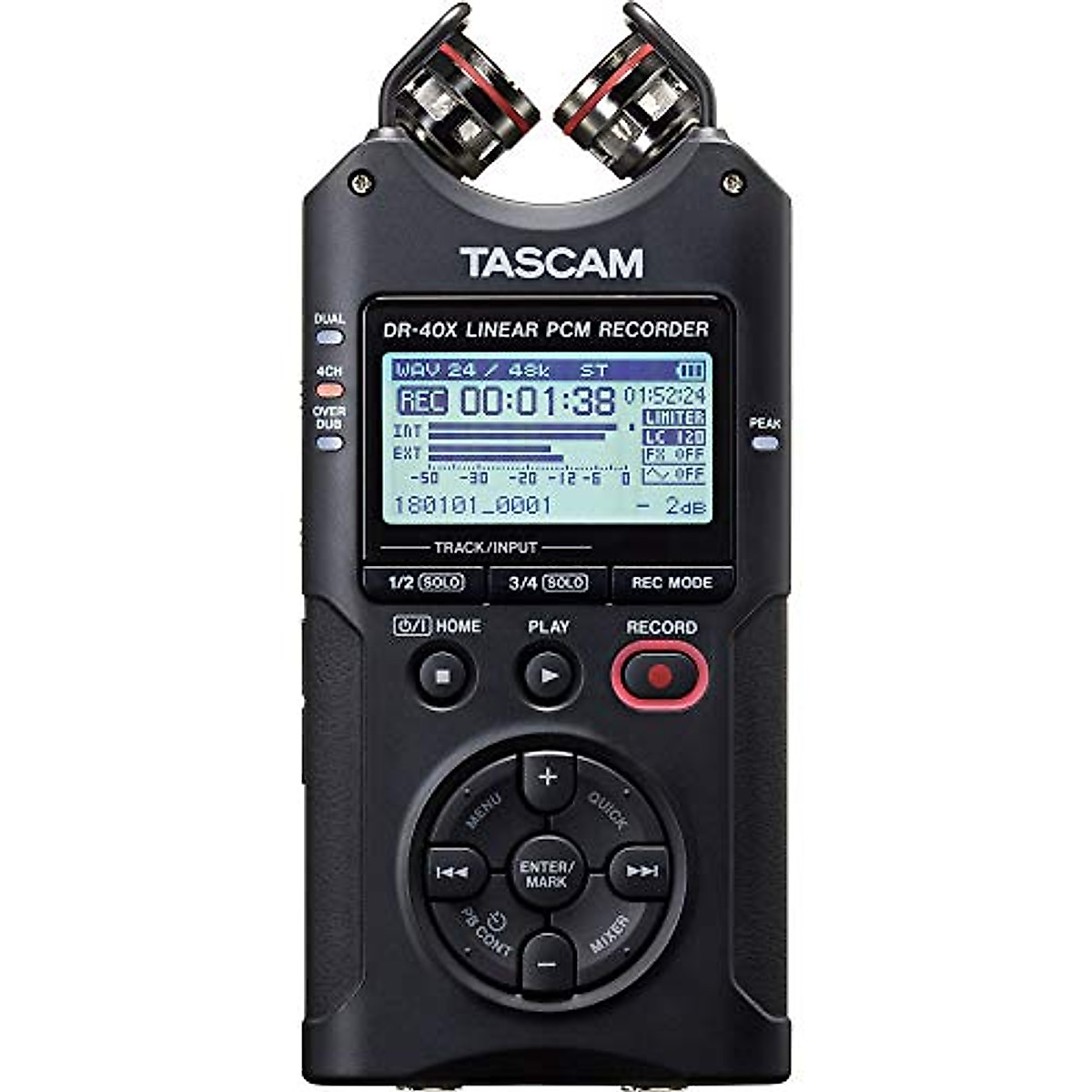 Tascam DR-40X Four-Track Digital Audio Recorder with 16GB Memory Card Bundle
