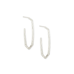 Kendra Scott Ellen Hoop Earrings in Sterling Silver, Fine Jewelry for Women