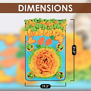 Dog Snuffle Mat, Sniff Mat, Interactive Game for Large, Medium, and Small Dogs, Treat Dispenser Indoor Outdoor Stress Relief, Enrichment Toys