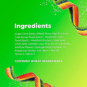 Airheads Xtremes Belts, Rainbow Berry Flavor, Sweetly Sour Candy, Non Melting, Bulk Movie Theater and Party Bag, 3 Ounce (Pack of 12)