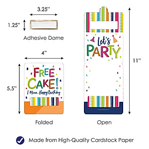 Big Dot of Happiness Cheerful Happy Birthday - DIY Assorted Colorful Birthday Party Cash Holder Gift - Funny Money Cards - Set of 6