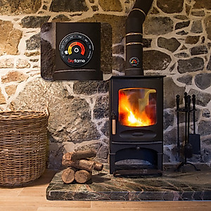 Skyflame Wood Stove Thermometer, Magnetic Chimney Flue Pipe Meter with Large Dial for Keeping Your Wood/Gas/Pellet Stoves from Overheat by Wood Burning