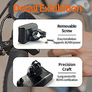 HUDAMZKY Electric Bicycle Display 36V 48V,KT LED-880 E Bike Display Matches Controller for Ebike Accessories (LED880 SM Plug)