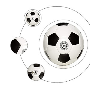 YANYODO Durable 6" Mini Size Training Soccer Ball Soft Sports Toy Ball for Toddlers, Kids Gift (Black&White)