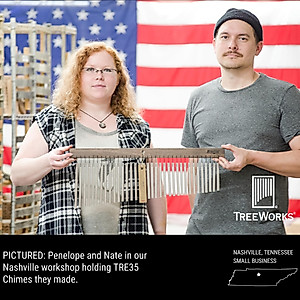 TreeWorks Chimes Classic Large Single Row Bar Chimes Percussion Instrument — Made in U.S.A. (TRE35)