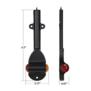 Partsam 2Pcs RED AMBER LED Trailer Fender Lights Bullet LED Clearance Marker Light Left Right Amber Front Red Rear