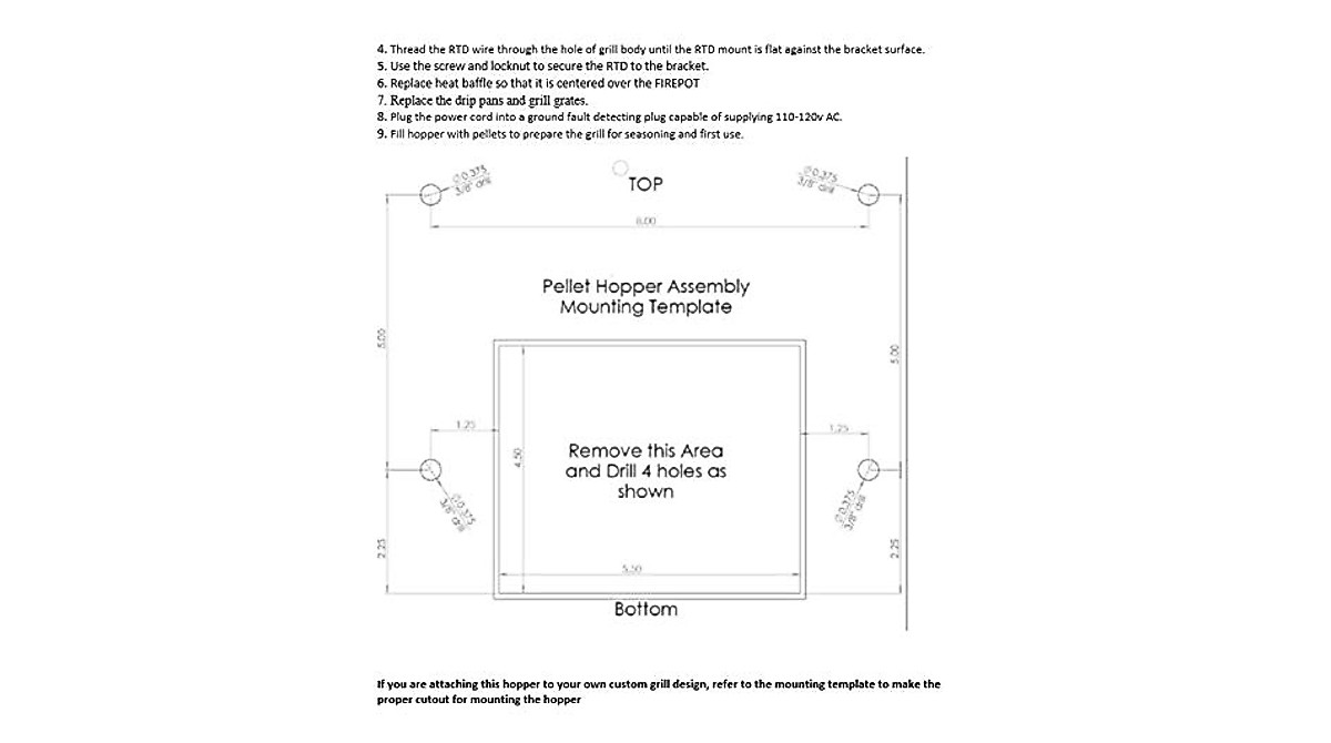 DIY 18" Vertical Pellet Hopper Kit for Custom Smokers