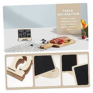 STOBOK 10pcs Message Board para Mesa De Desktop Blackboards Wooden Message Board Wedding Chalk Signs Wooden Blackboard Wedding Adornment Mini Blackboard Wooden Easel