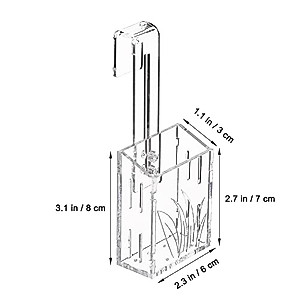 POPETPOP Fish Tank Transparent Decs - Water Planter Hanging Aquatic Holder Fish Tank Aquarium Planting Cup Crystal Glass Aquatic Garden Kit Indoor Sturdy Water Plant Container