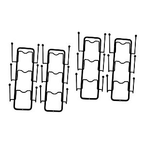 DECHOUS 4 Pcs Three Layer Pot Lid Hanging Decor Wall Bracket Wall Hooks Decorative Pan Lid Organizer Saucepan Lid Holder Kitchen Towel Hanger Reusable Pot Lid Holder Pot Rack
