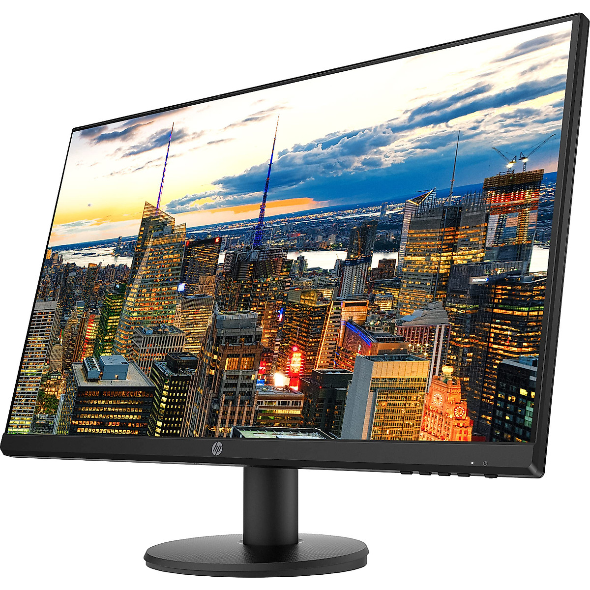 HP P27v G4 27in 1920 x 1080 FHD IPS LED-Backlit 2-Pack Monitor Bundle with Blue Light Filter, HDMI, VGA, MK270 Wireless Keyboard and Mouse, Gel Mouse Pad, Dual Monitor Stand