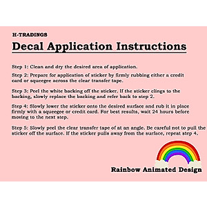 horizont Rainbow Animated Design Snoopy Waving Decal Vinyl Sticker Graphics for Cars Trucks SUV Vans Walls Windows Laptop 5.5 Inches White