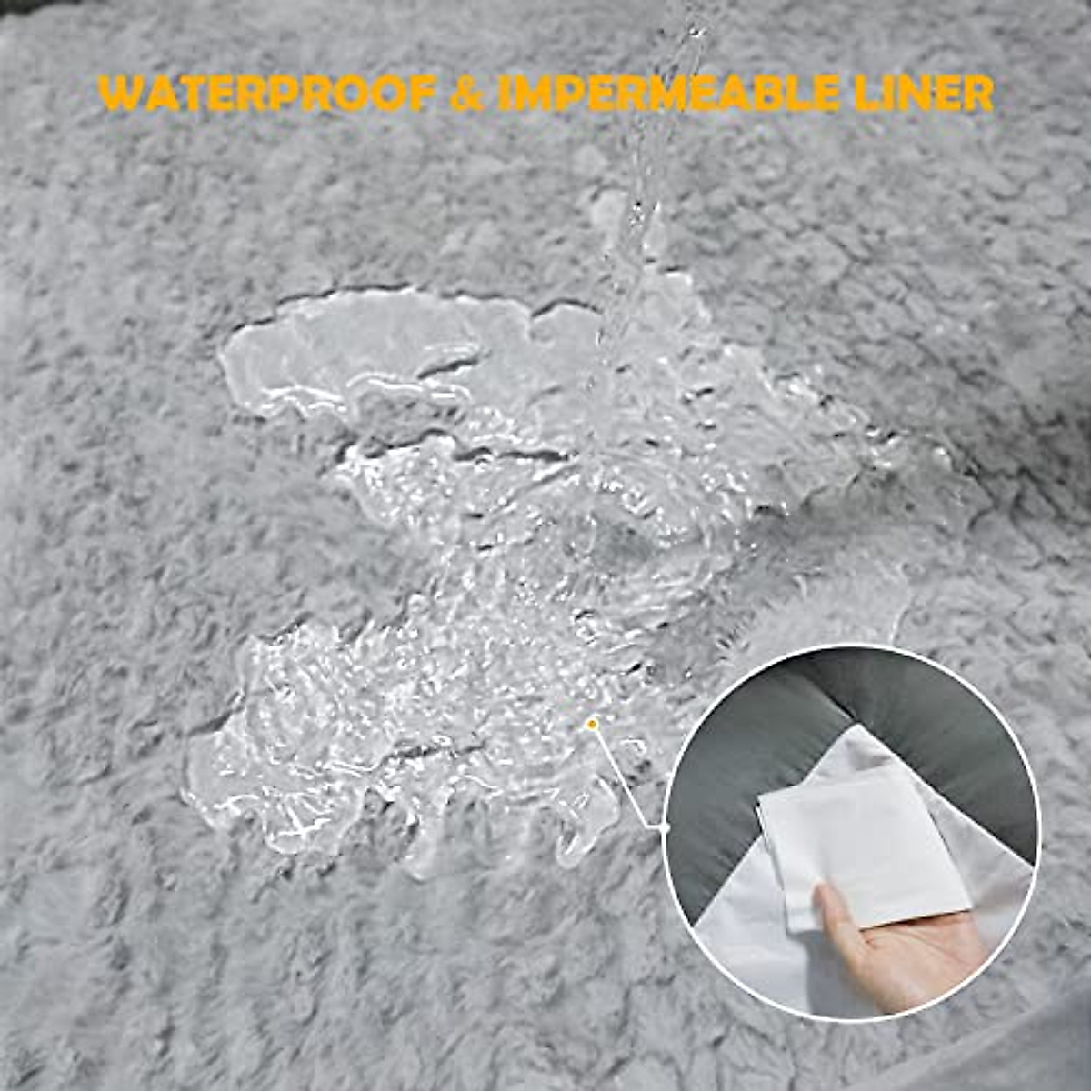 Yiruka Dog Beds for Extra Large Dogs, Washable Dog Bed Sofa with Removable Cover, Waterproof Dog Bed Couch with Nonslip Bottom, High Bolster Dog Bed, Orthopedic Large Dog Bed up to 100 lbs