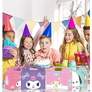 24Pack Party Gift Boxes Party Favors/Candy Boxes, Tote Boxes, Gift Boxes for Kids Paper Favor Packs Adults Birthday Party Decora- 12 Pattern