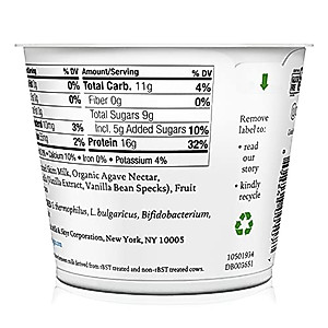 siggi’s® Icelandic Strained Nonfat Yogurt, Vanilla, 5.3 oz. Single Serve Cup – Thick, Protein-Rich Yogurt