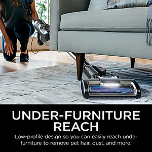 Shark HZ600 Ultralight Pet Pro Corded Stick Vacuum with PowerFins & Self-Cleaning Brushroll, Converts to Hand Vacuum, Pet Crevice & Upholstery Tools, Blue (Renewed)