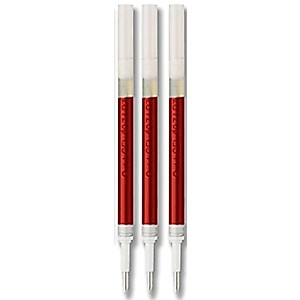 Pentel EnerGel Liquid Gel Ink Pens 0.7 mm - Pack of 5 Red Deluxe RTX Energel Pens with 3 Refills