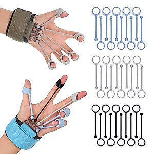 wefaner Finger Strengthener Band Exerciser Trainer Hand Grip Strength,Forearmfor Finger Resistance Band Stretching Rehabilitation Fitness Assist for Arthritis, Carpal Tunnel for Muscle Building and Injury Recovery.