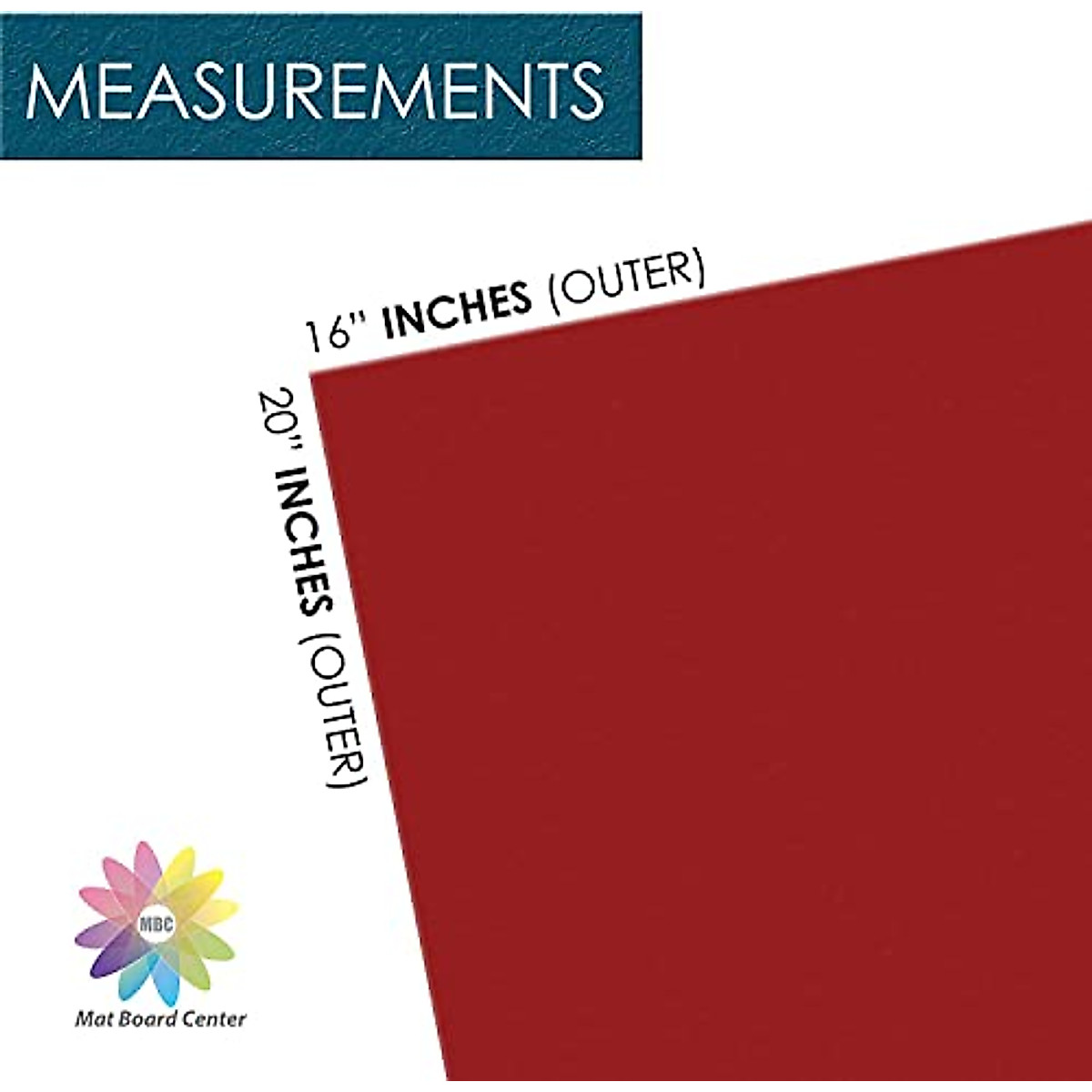 Mat Board Center, 16x20 Uncut Mat Boards - Full Sheet - for Art, Prints, Photos, Prints and More (Mixed Color, 20-Pack)