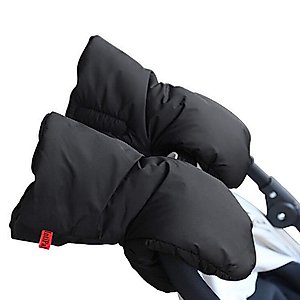 Warm Muff Stroller Gloves - INTIPAL Winter Anti-Freeze Extra Thick Waterproof Fabric Stroller Hand Muff - Black