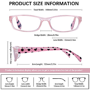 MAEOWN 5 Pack Reading Glasses for Women, Blue Light Blocking Computer Readers, Ease Blurry Vision Dry Eyes Anti UV Glare (Multicolor, 1.5, x)