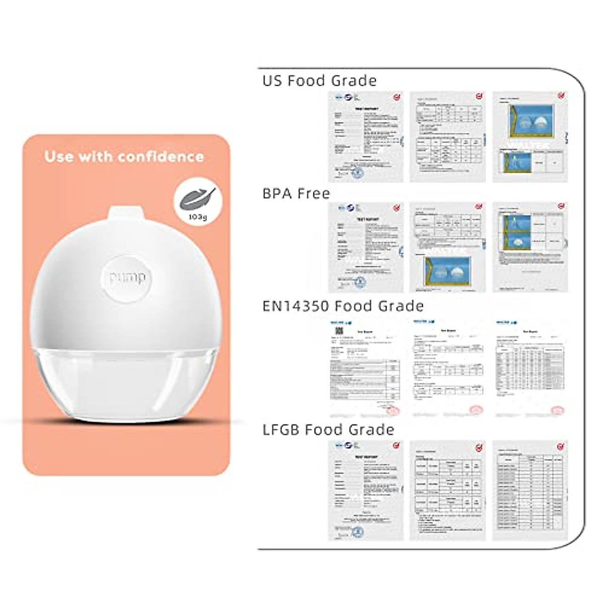 Manual Wearable Breast Pump for Breastfeeding(2Pcs)︱Hands Free, Kick-Proof︱Leakproof with Sealed Flange︱Comfortable for Long Wear︱Replace Nursing Pad︱Small and Easy to Carry