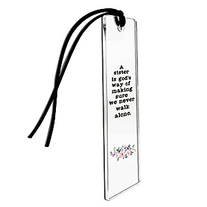 Thank You Gifts - A Sister is God's Way of Making Sure We Never Walk Alone Inspirational Bookmark Gifts for Women Girls Lovers Daughter Book Sister Friendship - Inspirational Bookmark