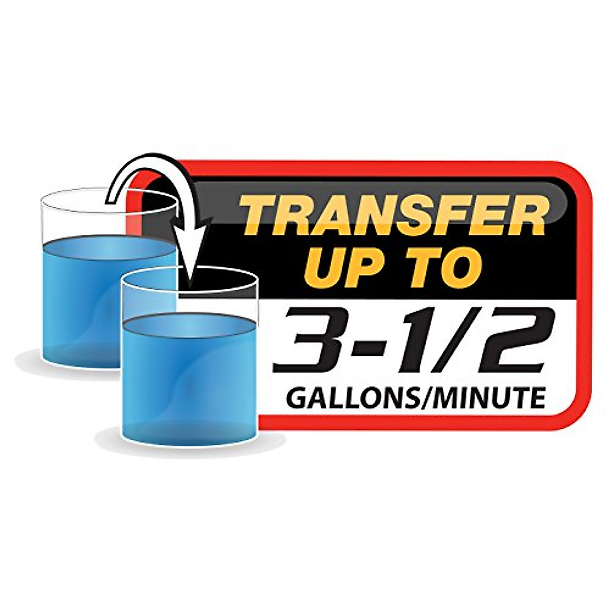 Performance Tool W54154 Food-Grade 3.5 GPM Liquid Transfer Shaker Siphon Tube Hose, Clear Blue, 6-foot Tube