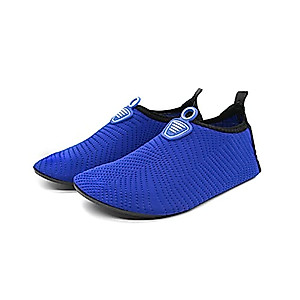Women's Water Shoes Aqua Socks for Outdoor Beach Swim Surf Yoga Exercise Beach Swim Barefoot Sports Shoes（Royal Blue, 6.5-7.5
