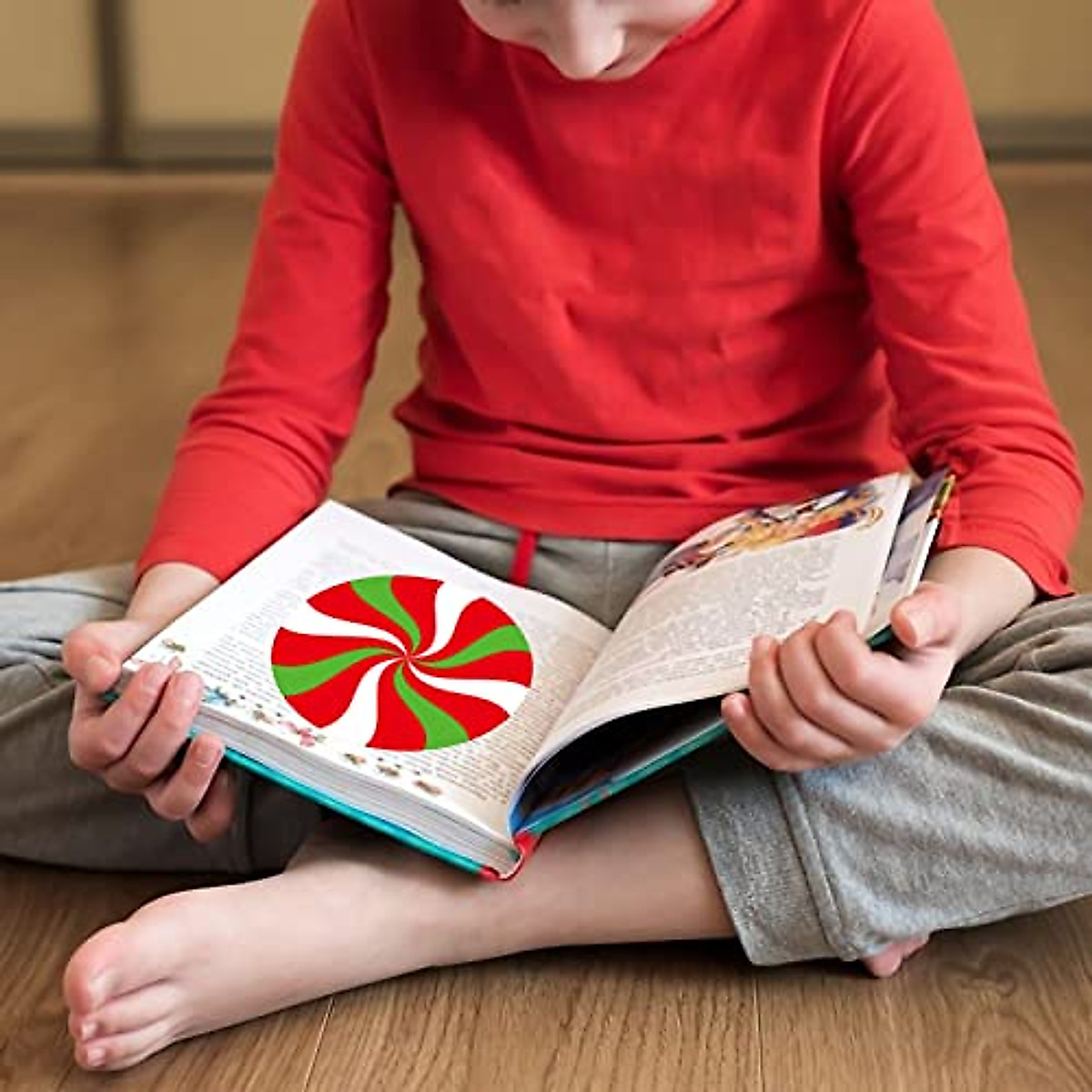 45 Pcs Double-Sided Peppermint Cutouts Colorful Candies Cut-Outs Bulletin Board Classroom Christmas Party Decorations