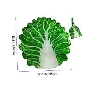 KOMBIUDA 1 Set Blankets Wrap Baby Softer Leaves with Creative Sleep Cabbage Newborn Props Photo Toddler Hat Green Background Photography Unisex Chinese Girl Funny Swaddle Memory for