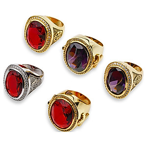 HKN1682 Designs Purple Amethyst Cubic Zirconia 14k Gold Plated Bishop Cross Ring (10)