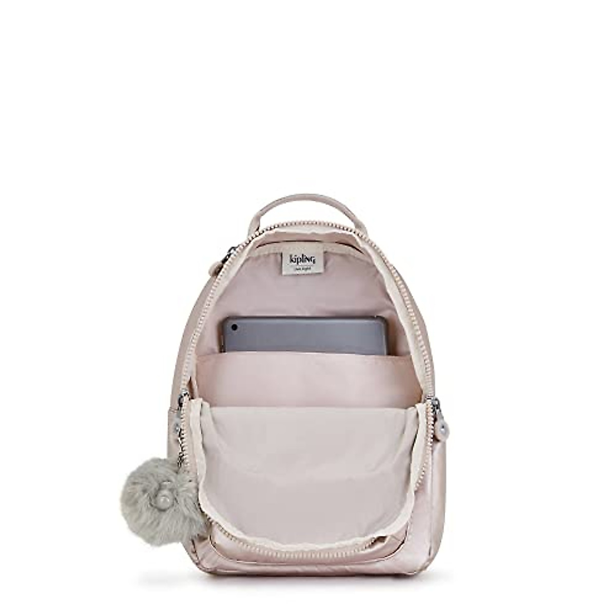Kipling Seoul Small Metallic Tablet Backpack Metallic Rose