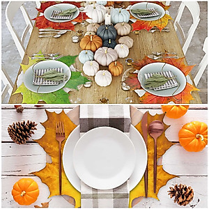 50 Pack Mother's Day Father's Day Table Mats Mexican Disposable July 4th Patriotic Paper Place Mats Fall Placemats Paper Valentine's Day Mats for Home Dining Table Decor(Leaf Style)