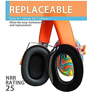 PROHEAR 032 Kids Ear Protection - Noise Cancelling Headphones Ear Muffs for Autism, Toddlers, Children - Orange