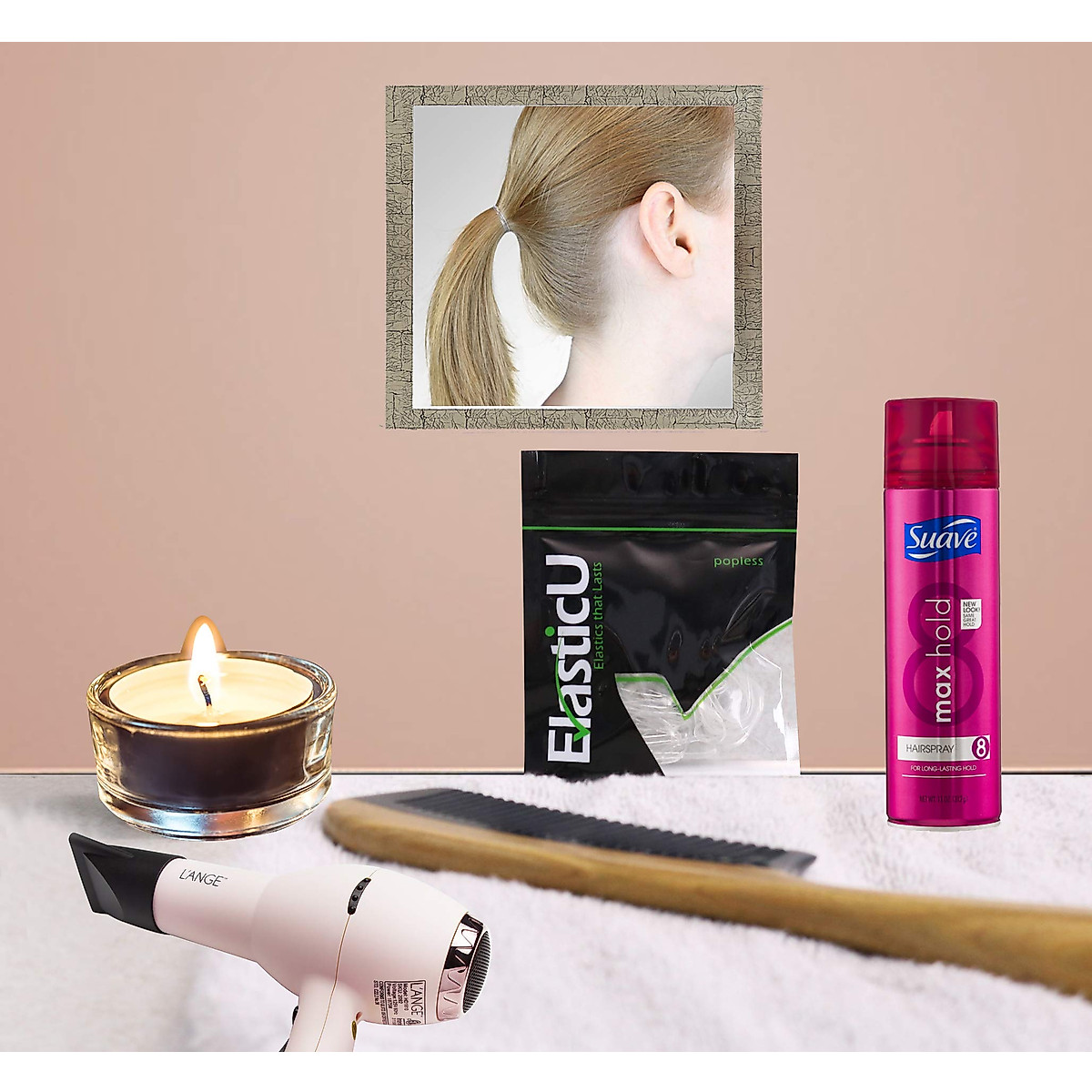 Hair Elastics 40mm x 2mm - STRONG - REUSEABLE Clear by ElasticU